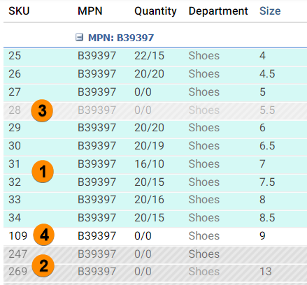 Summary of SKU Statuses – RetailOps