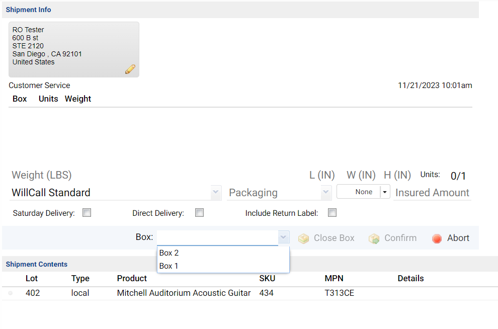 Shipping Box Manager Process – RetailOps