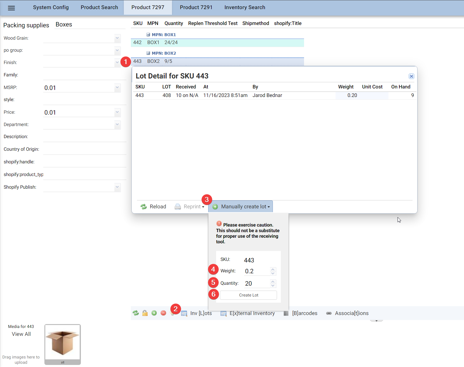 Shipping Box Manager Process – RetailOps